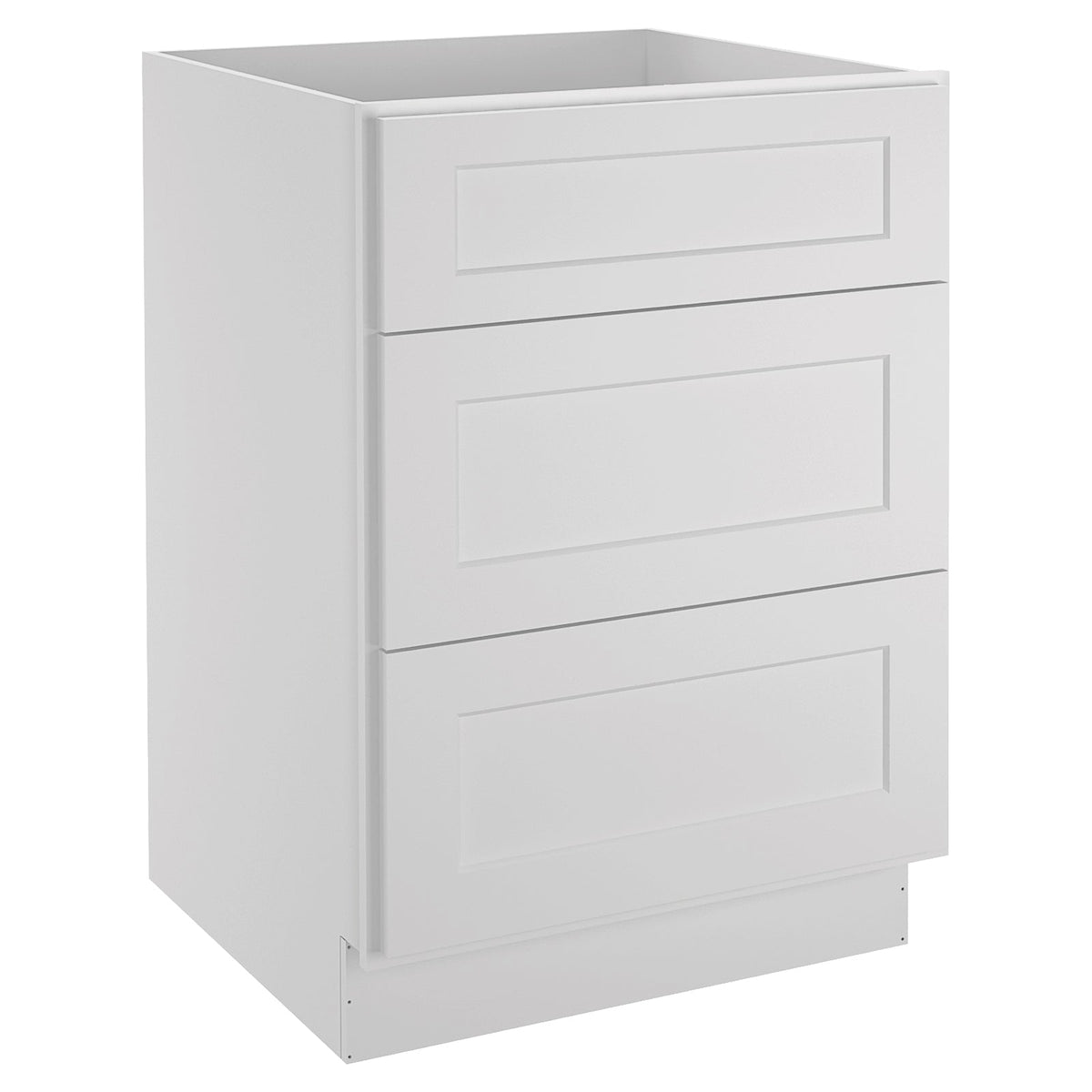 24"D Birch Solid Wood x 24"W x 34.5"H 3 Drawer Base Kitchen Cabinet 24 ...